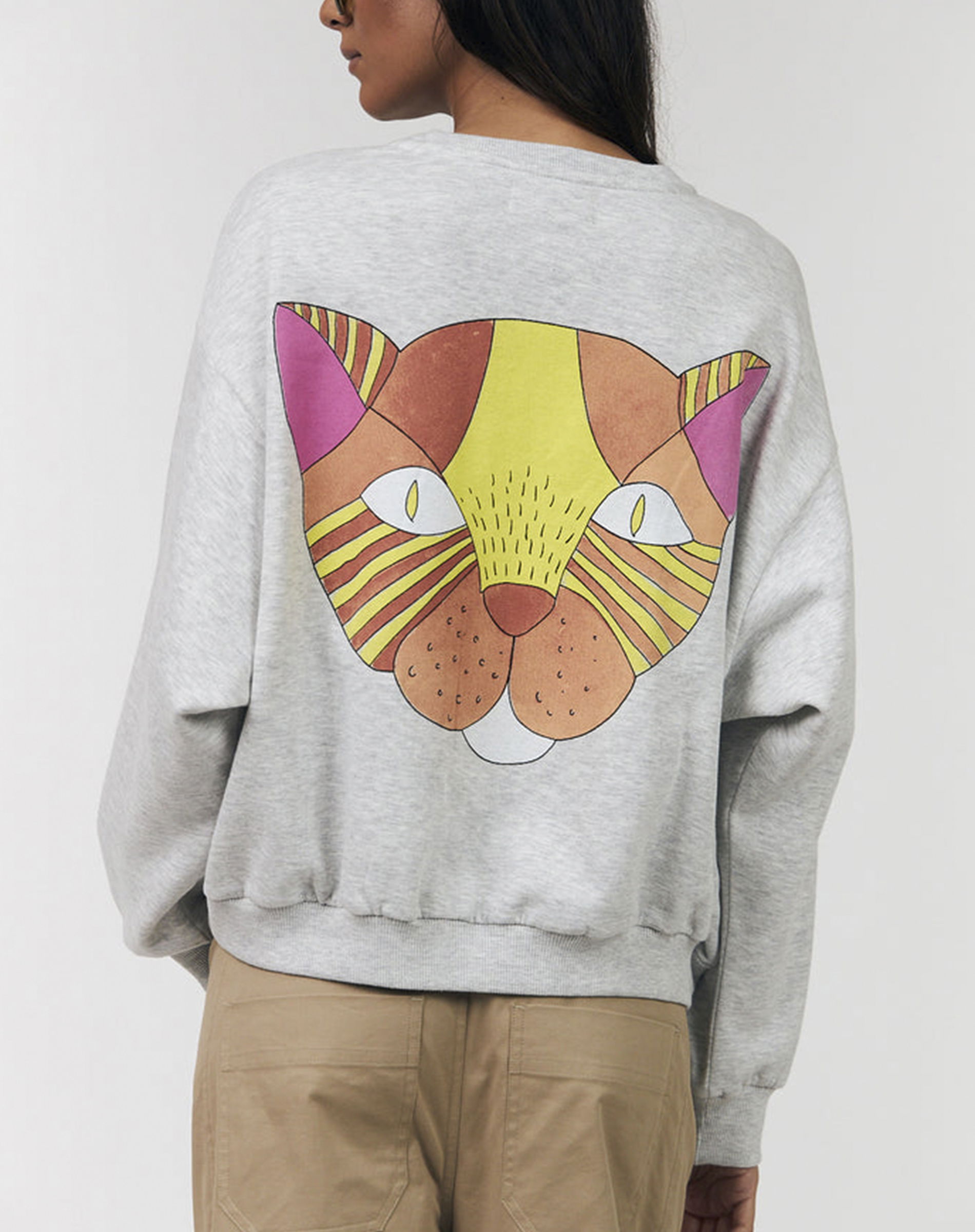 Sydney LL Cat Sweatshirt - Light Grey Melange | 13 LIGHT GREY MELANG ...