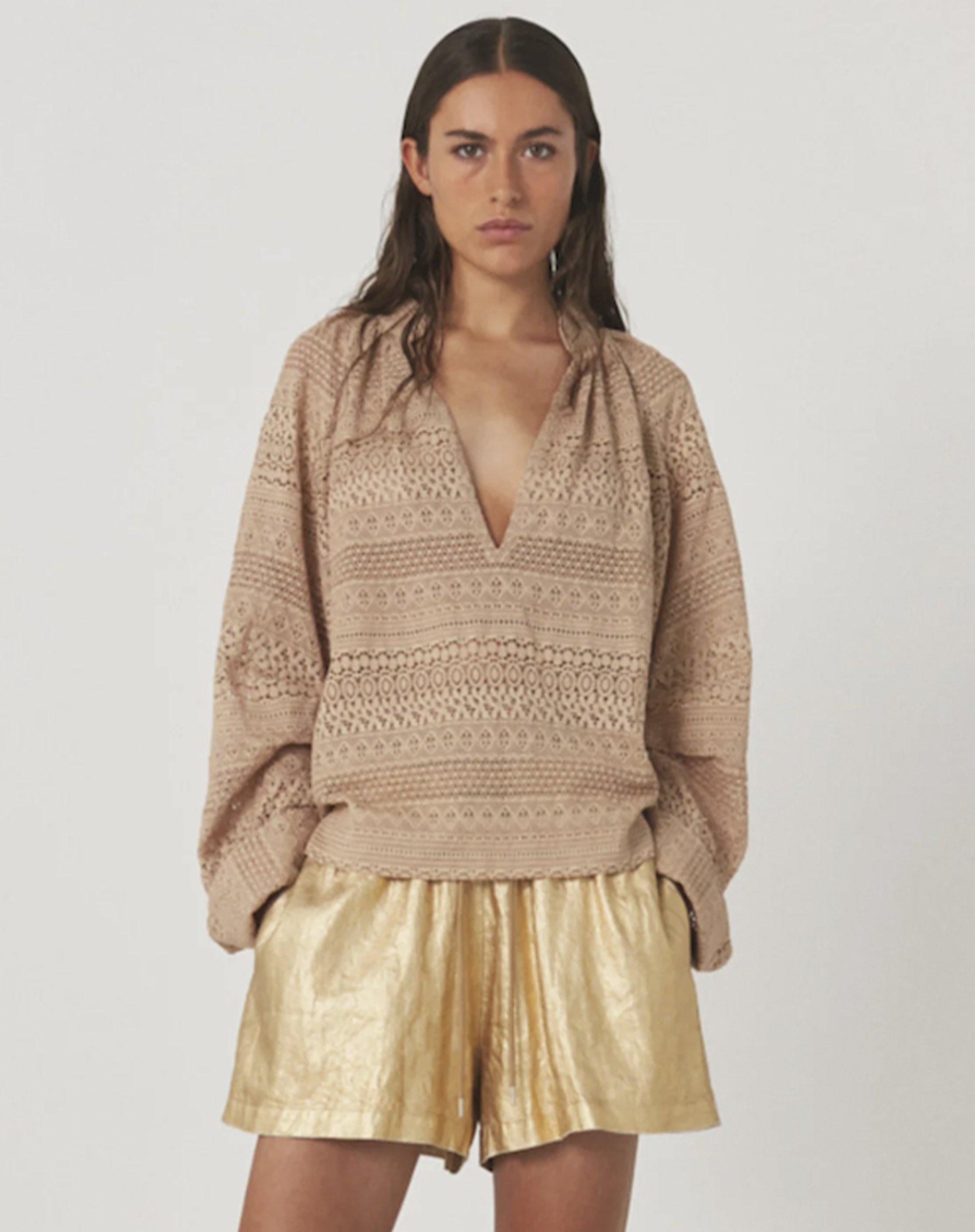 Himali Netted Lace Bluse - Rabens Saloner | byKalstrup