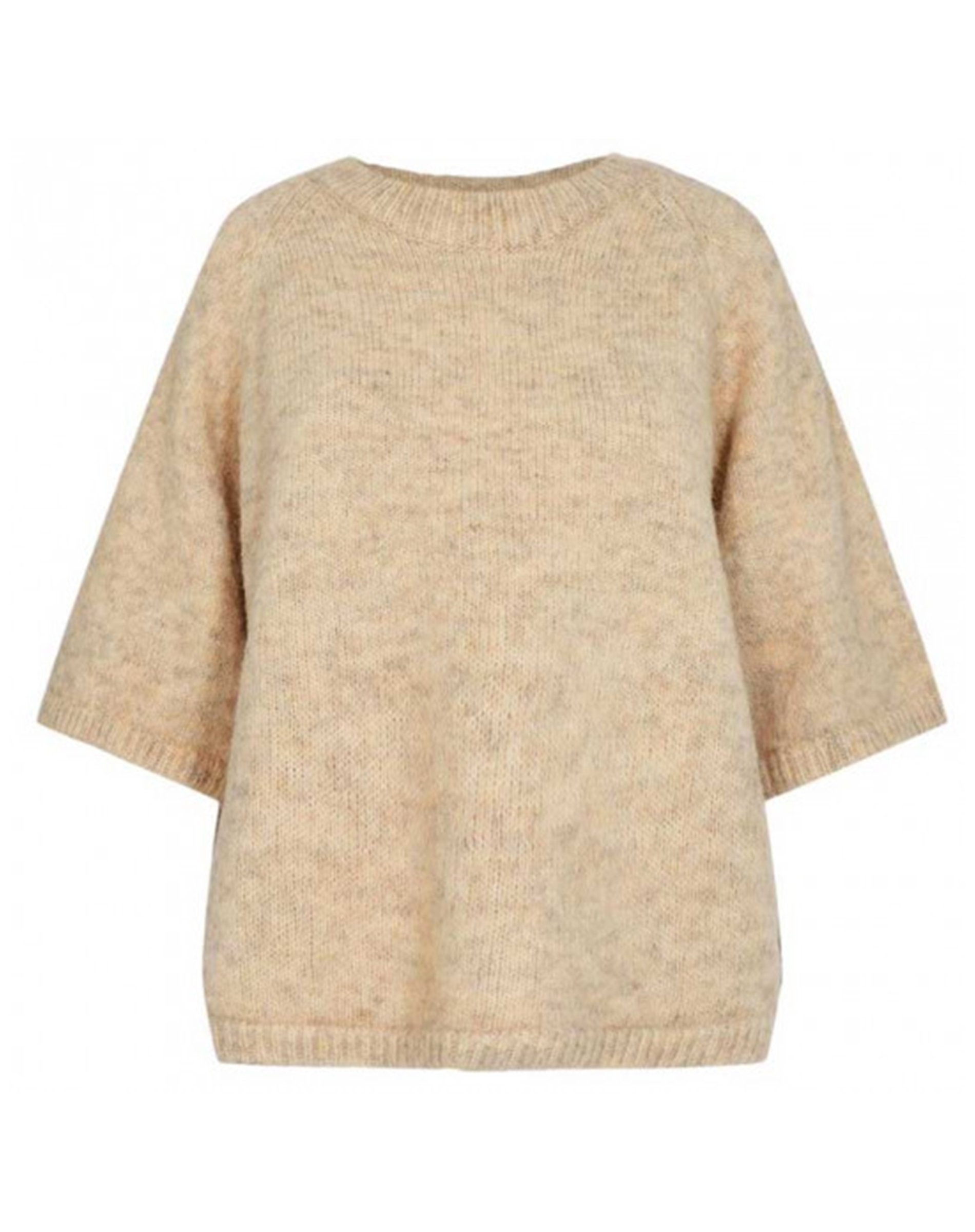 Co Couture Moto Shortie Strik i Beige til Kvinder - byKalstrup