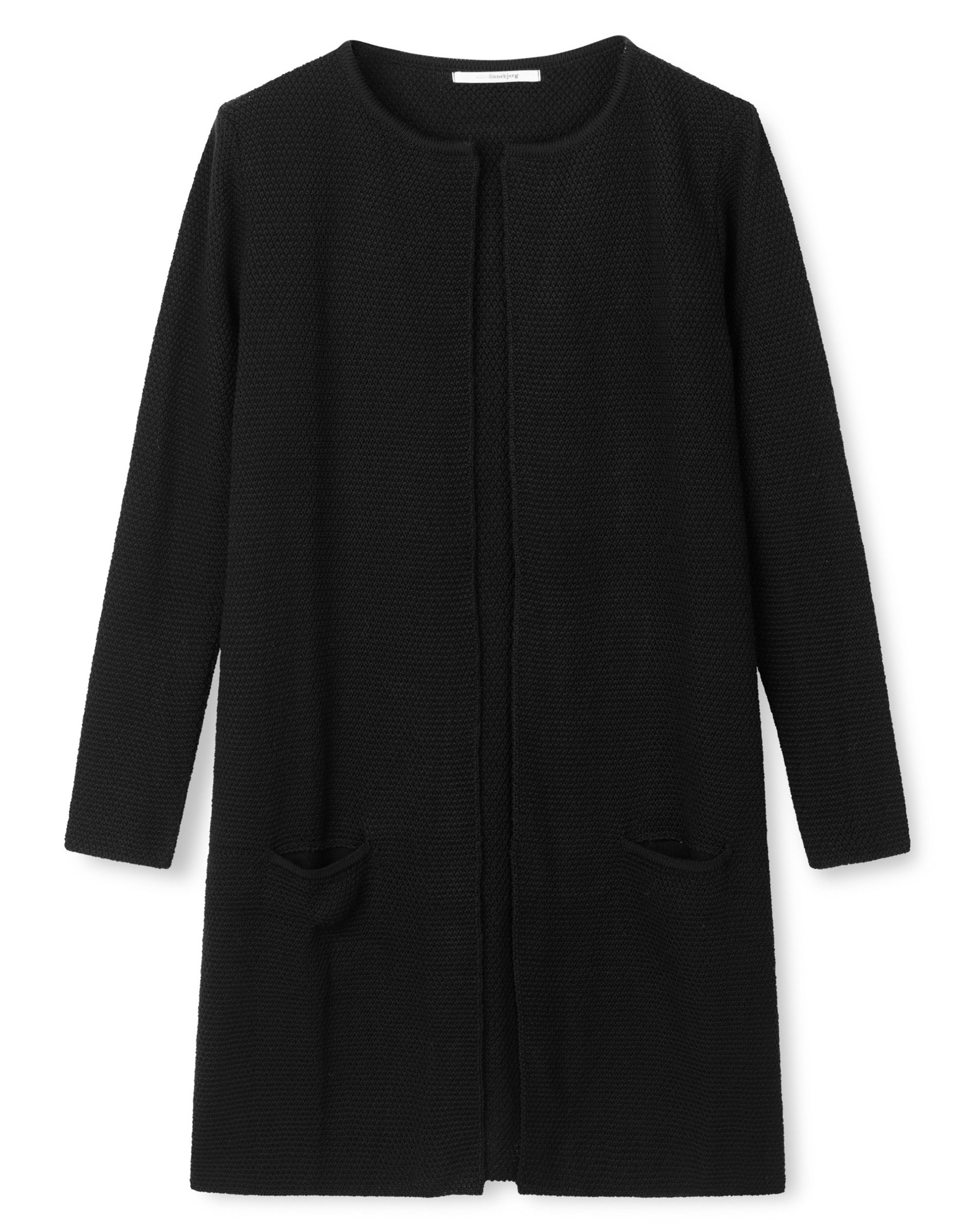 Sibin Linnebjerg Mary Cardigan - Long i Sort til Kvinder - byKalstrup