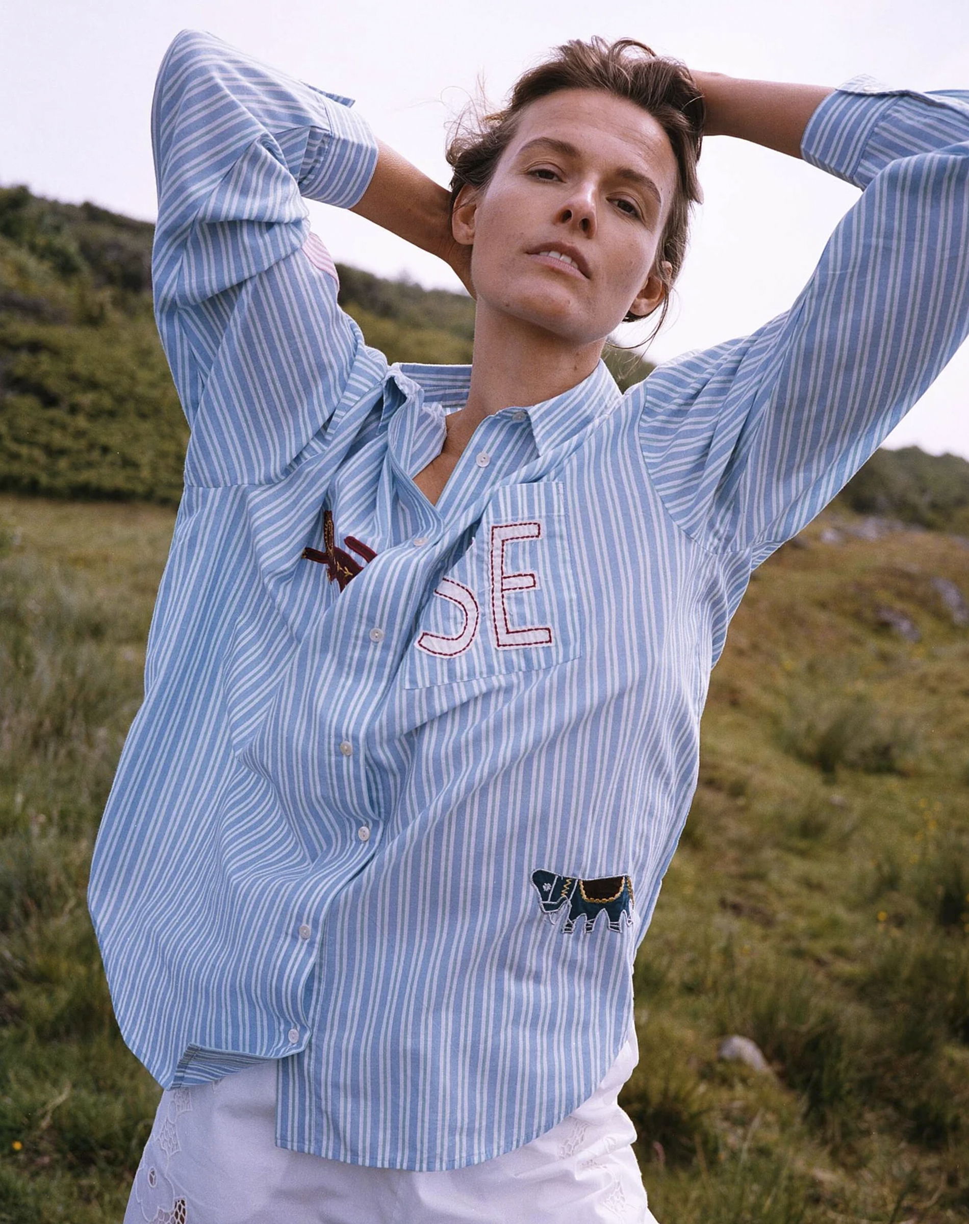 Pil Skjorte - Green Strips | GREEN STRIPES | ONES | 416305